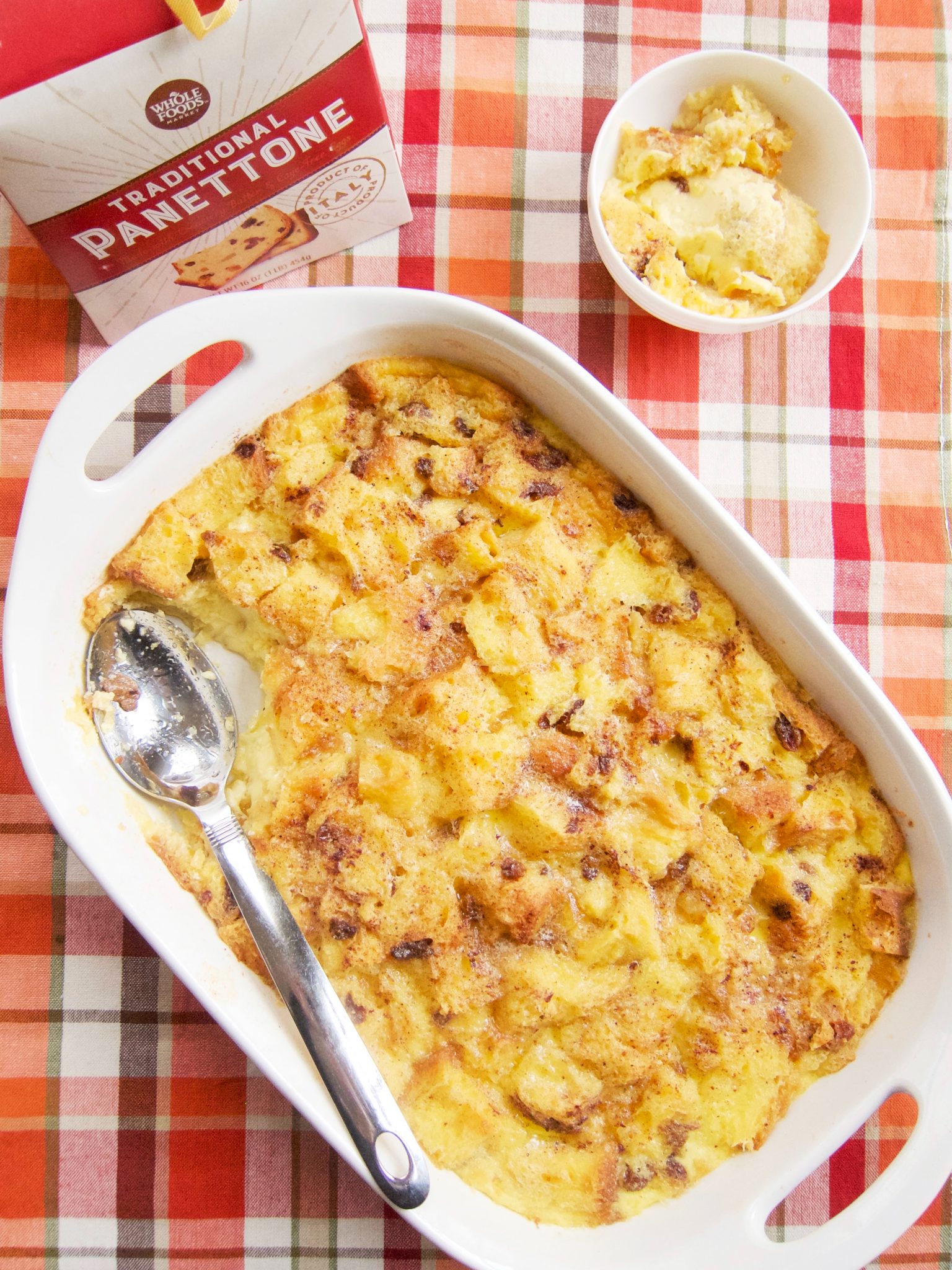Italian Panettone Bread Pudding With Sultanas and Candied Orange ...
